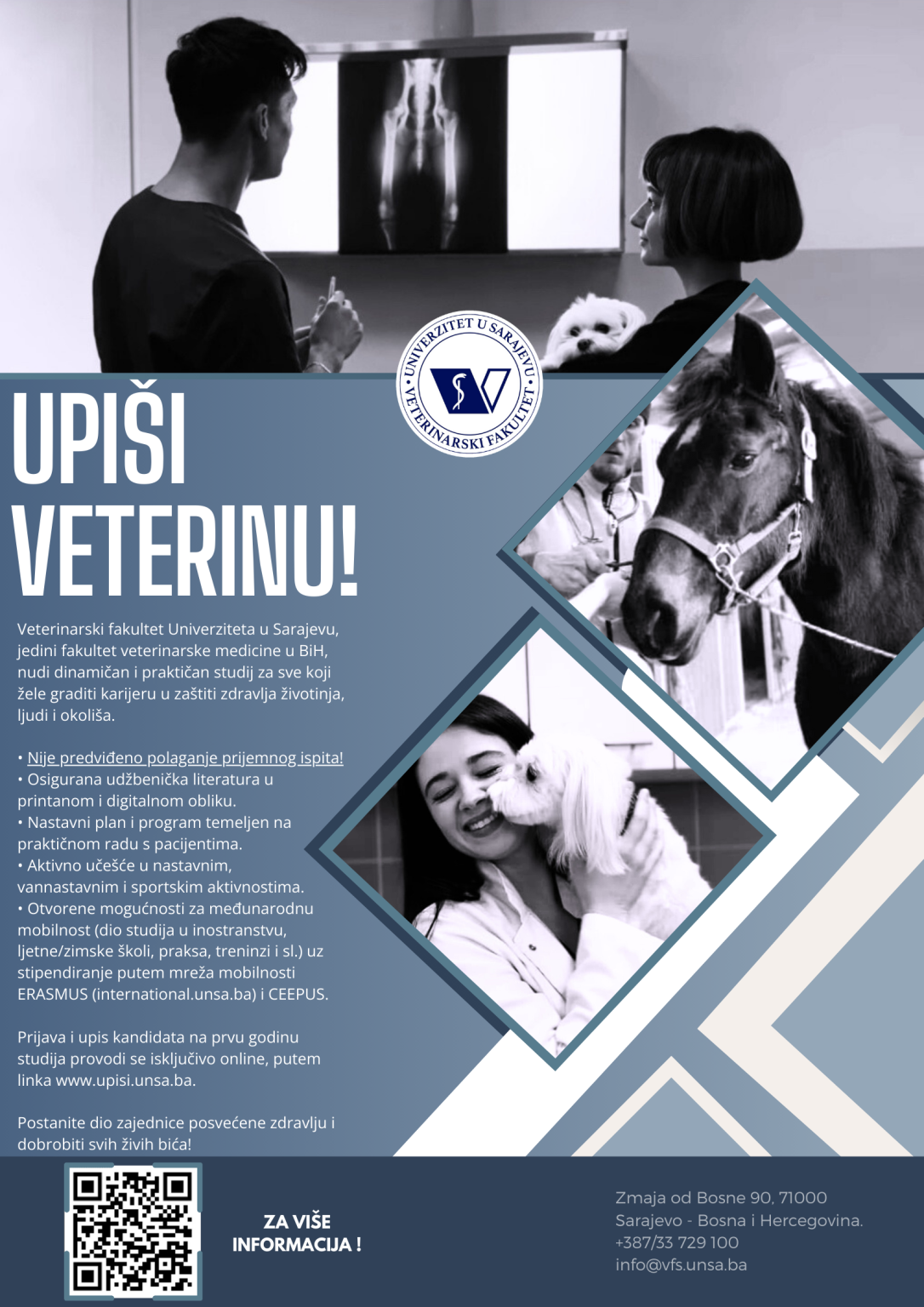 Upis na fakultet - Univerzitet u Sarajevu - Veterinarski fakultet
